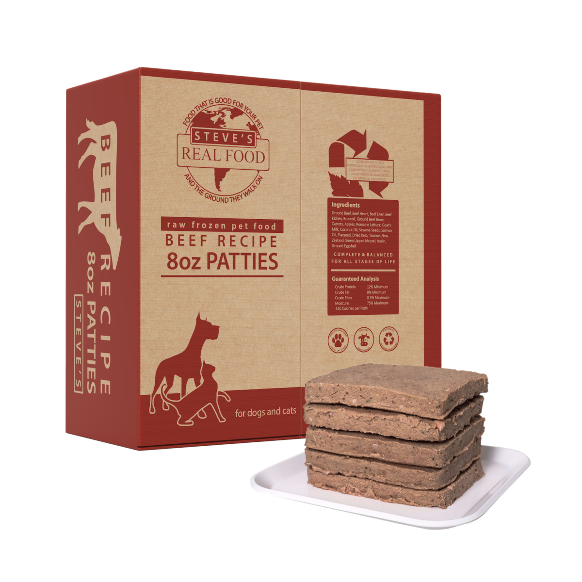 Frozen Raw Dog Food Beef Recipe | Steves Real Food